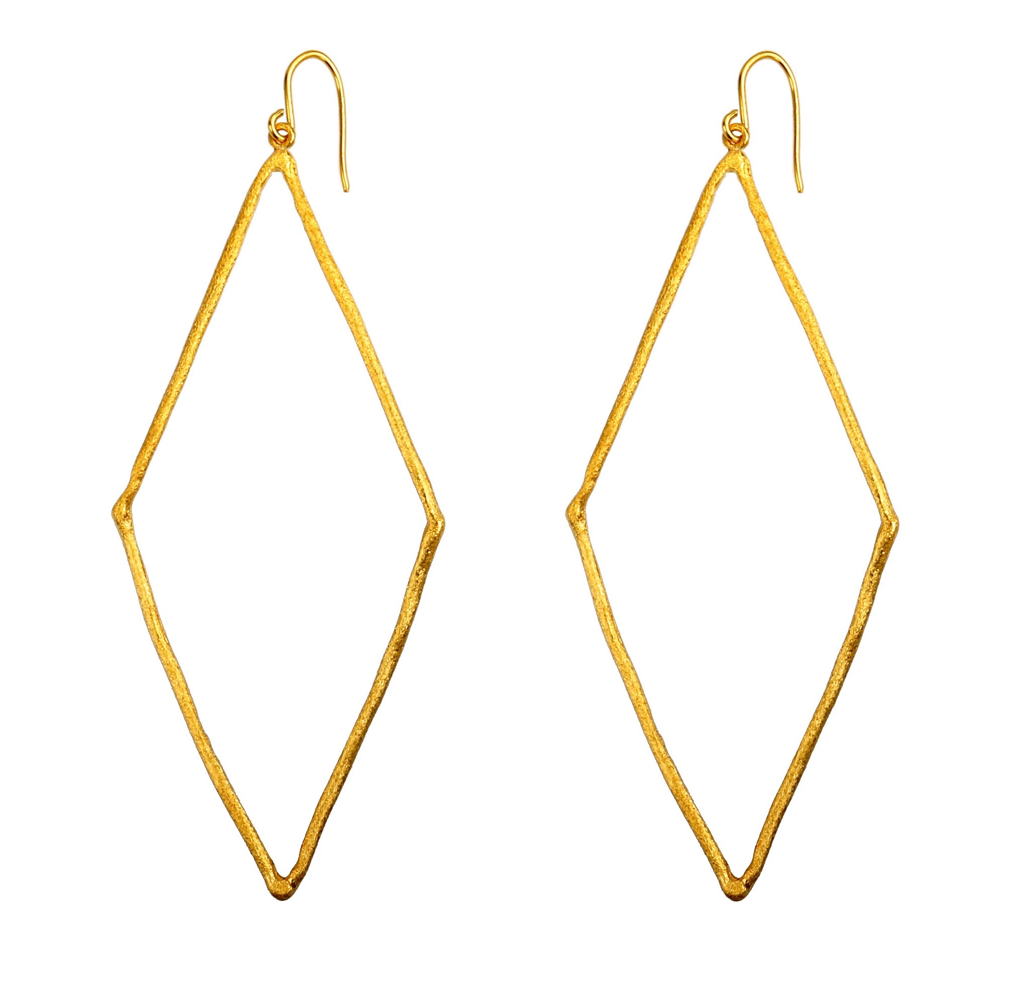 GEOMETRY Rhombus Earrings - Gold pl. Silver | Danai Giannelli