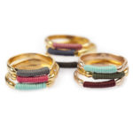 CHROMATA Rings - Gold & Watermelon / Olive | Danai Giannelli
